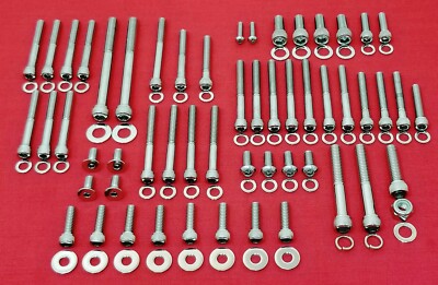 2003-2007 BUELL XB9 XB12 POLISHED STAINLESS STEEL ENGINE BOLT KIT SET ...