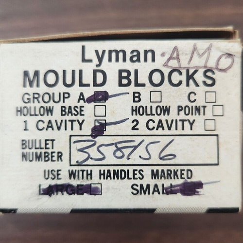 Lyman 358156 155 Gr. Single Cavity Mould Mold Semi Wadcutter New, Open ...