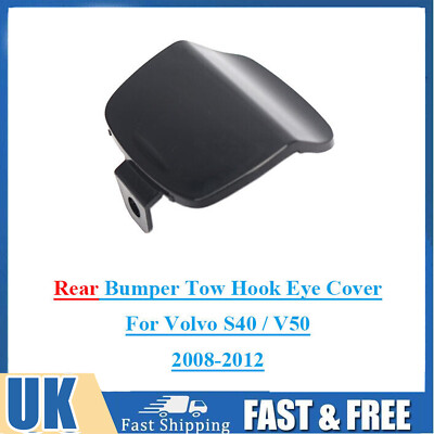 39886337 Rear Bumper Tow Hook Eye Cover Cap For Volvo S40 V50 2008-2012 ...