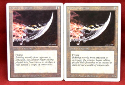 MTG Mono Artifact Dancing Scimitar Revised 2 two Magic Gathering 7693 | eBay