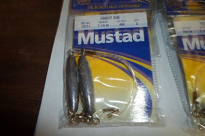 MUSTAD 12 TROUT SINKERS LEADERS 1 OZ 40 LB TEST | eBay