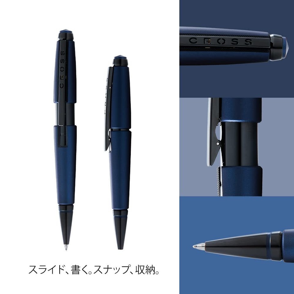 Cross Edge Capless Rollerball Pen Matte Blue with Gift Box and Warranty ...