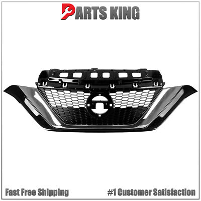 For 2017 2018 2019 Nissan Versa Note Front Upper Bumper Grille Chrome ...