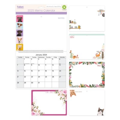 2025 Hanging Wiro Memo Board Wipe Off Pen Planner Wall Calendar Family ...
