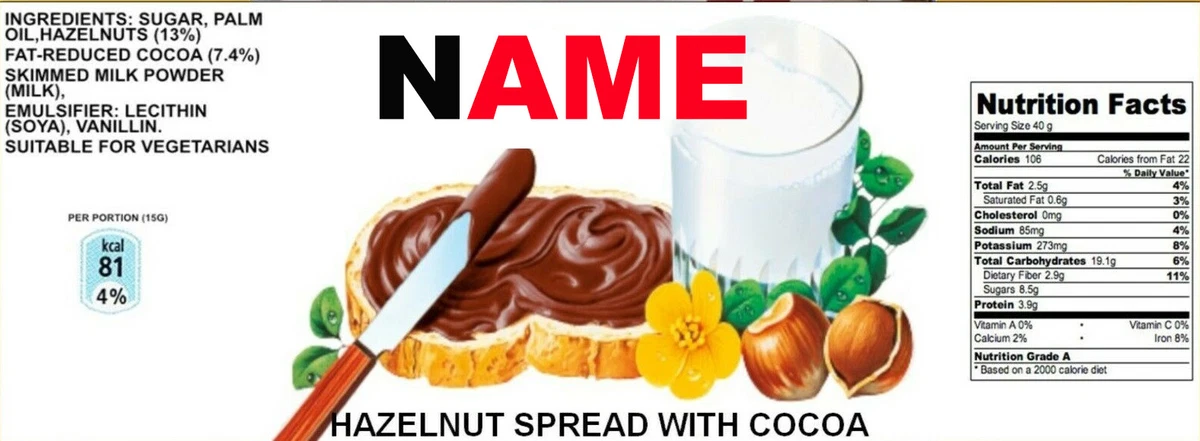 Nutella Label Ingredients