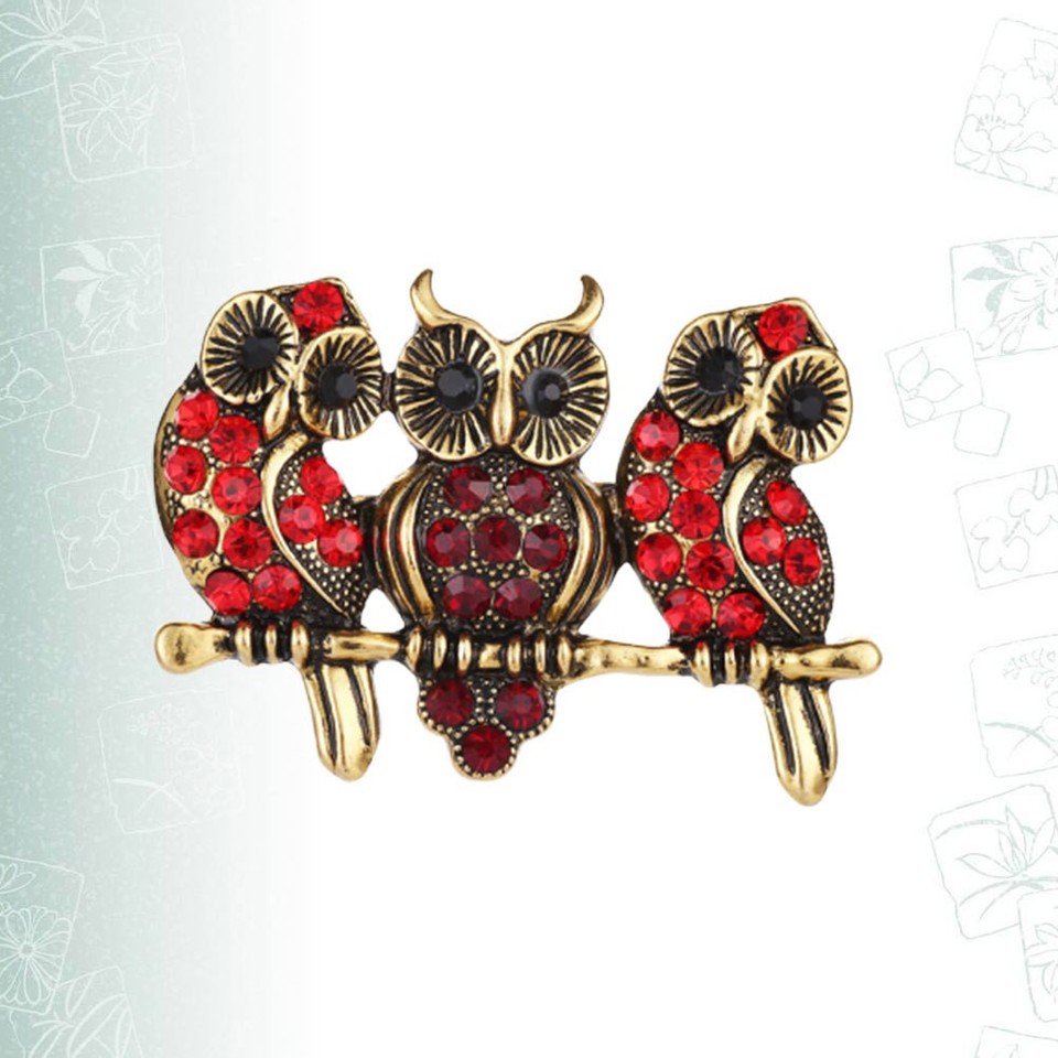 1PC Chic Elegant Owl Design Brooch Trendy Style Fashionable Alloy ...