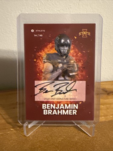 Benjamin Brahmer Iowa State Cyclones 2024 Onit Athlete Red Maroon Auto ...