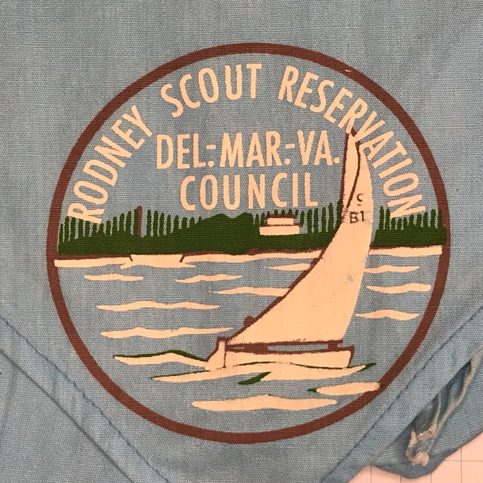 Del - Mar - Va Council DE Rodney Scout Reservation Neckerchief BLU Bdr (LB2678) | eBay