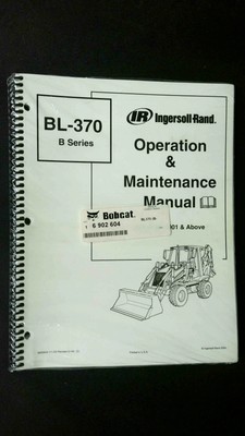 Ingersoll Rand BL-370 B Series Operation and Maintenance Manual | eBay