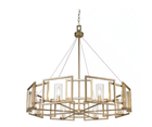 Golden Lighting Marco 8-Light White Gold Chandelier with Clear Glass ...