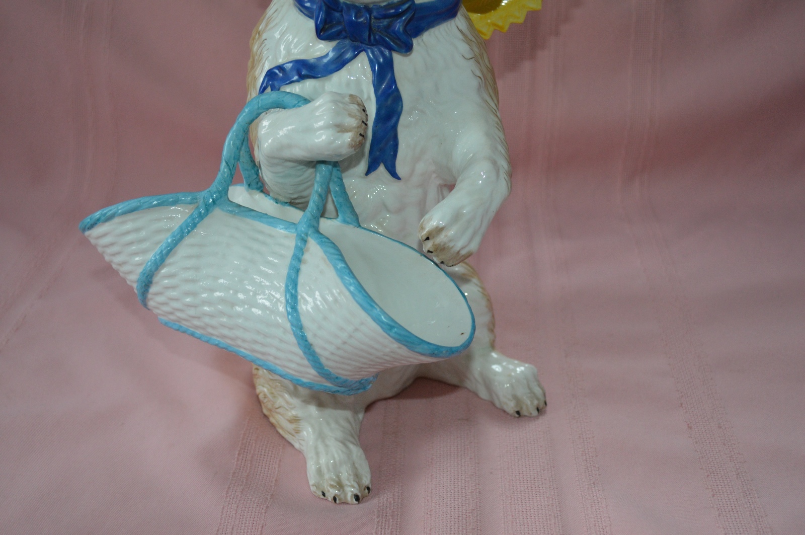 LIFE SIZE WHIMSICAL/COMICAL CERAMIC DOG FIGURINE DRESSED FOR GARDENING ...