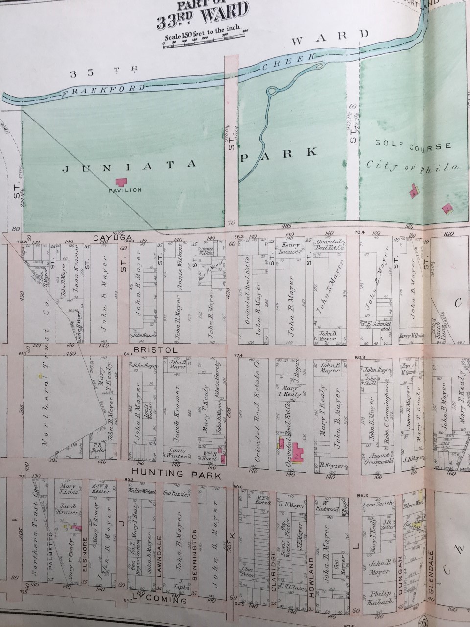 1925 PHILADELPHIA, PA, JUNIATA PARK & GOLF COURSE I ST TO ADAMS ST ...