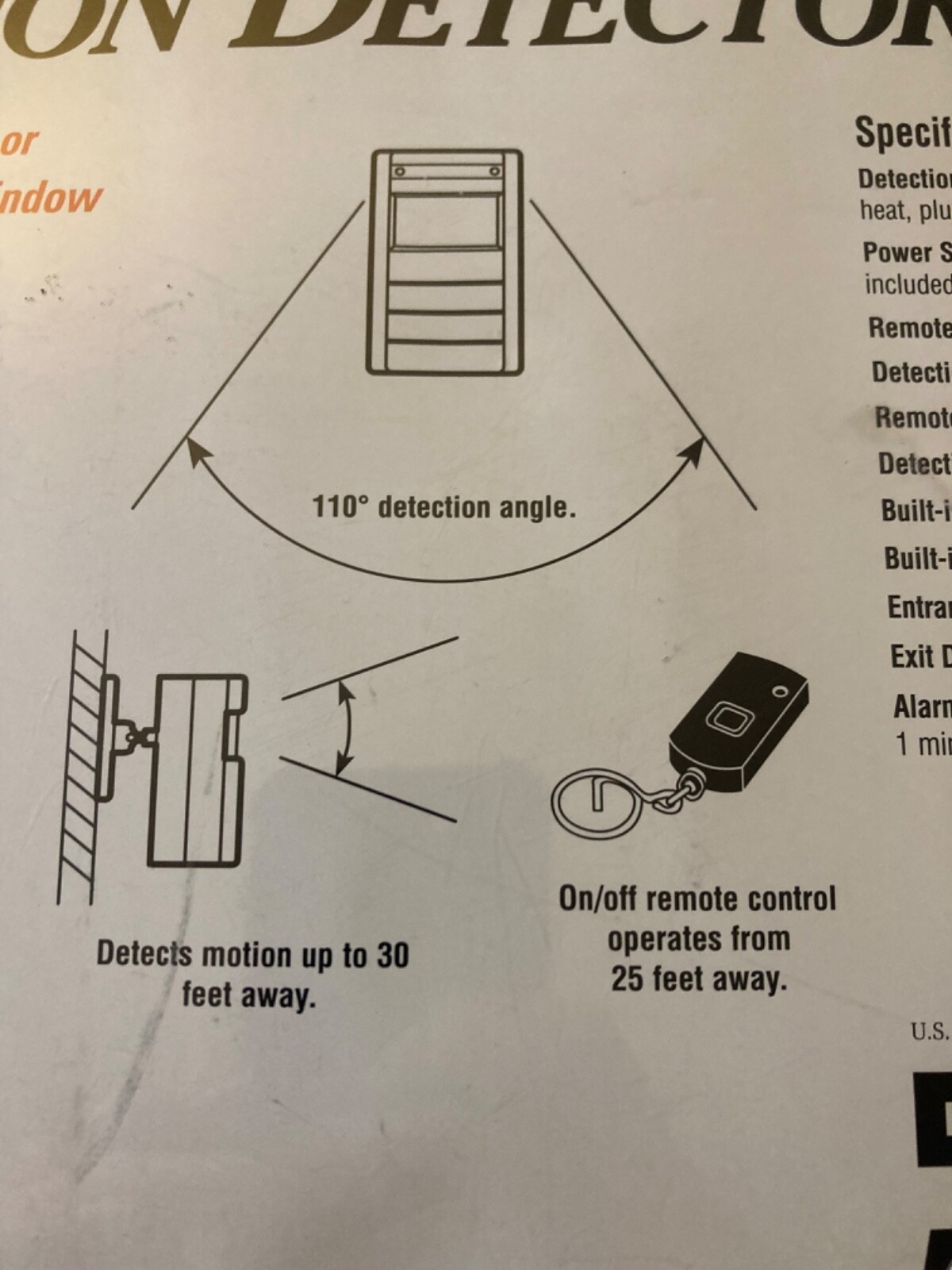 DIMANGO Security Alarm NEW Unopened Wireless Motion Detector HS4340D | eBay