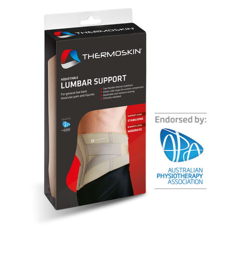 Thermoskin Back Strap Low Back Pain Relief Lumbar Support Adjustable ...
