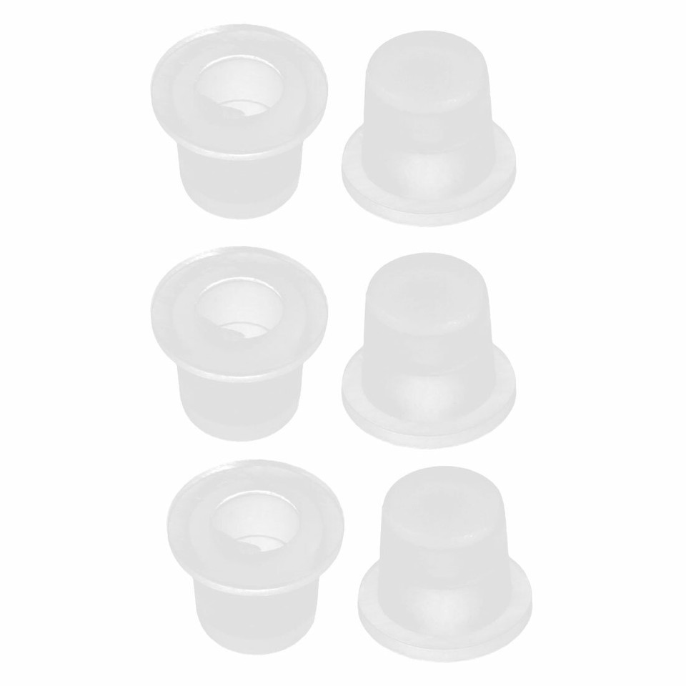 6pcs M6 PE Flat Punching End Tailpipe Stoppers Insert Cap Cover ...
