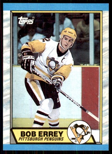 1989-90 TOPPS BOB ERREY RC PITTSBURGH PENGUINS #50 | eBay