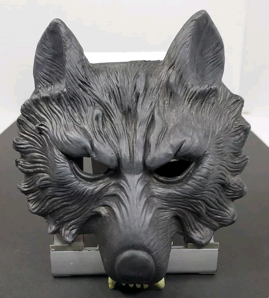 Black Werewolf Half Mask - Gem