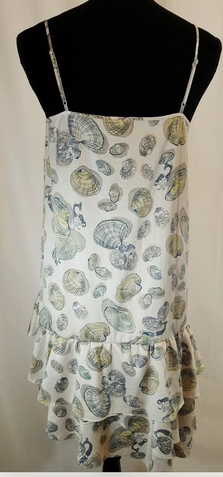 54. Eloise Mermaid Seashell Shell Anthropologie Ruffled Slip Dress Sz S ...