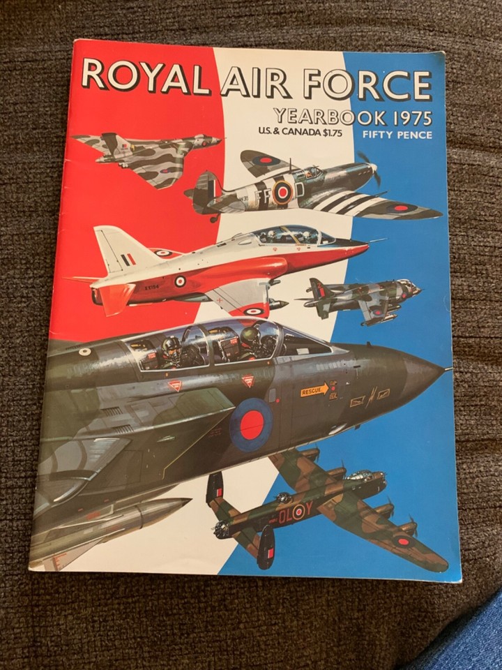 1975 ROYAL AIR FORCE YEARBOOK MAGAZINE AVIATION ENTHUSIAST w COLOR ...
