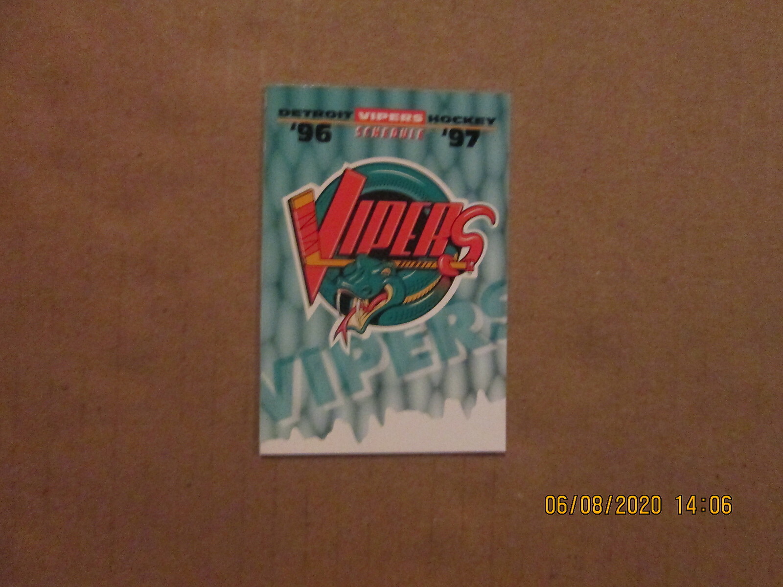 IHL Detroit Vipers Vintage Defunct Circa 96-97 Team Logo Hockey Pocket ...