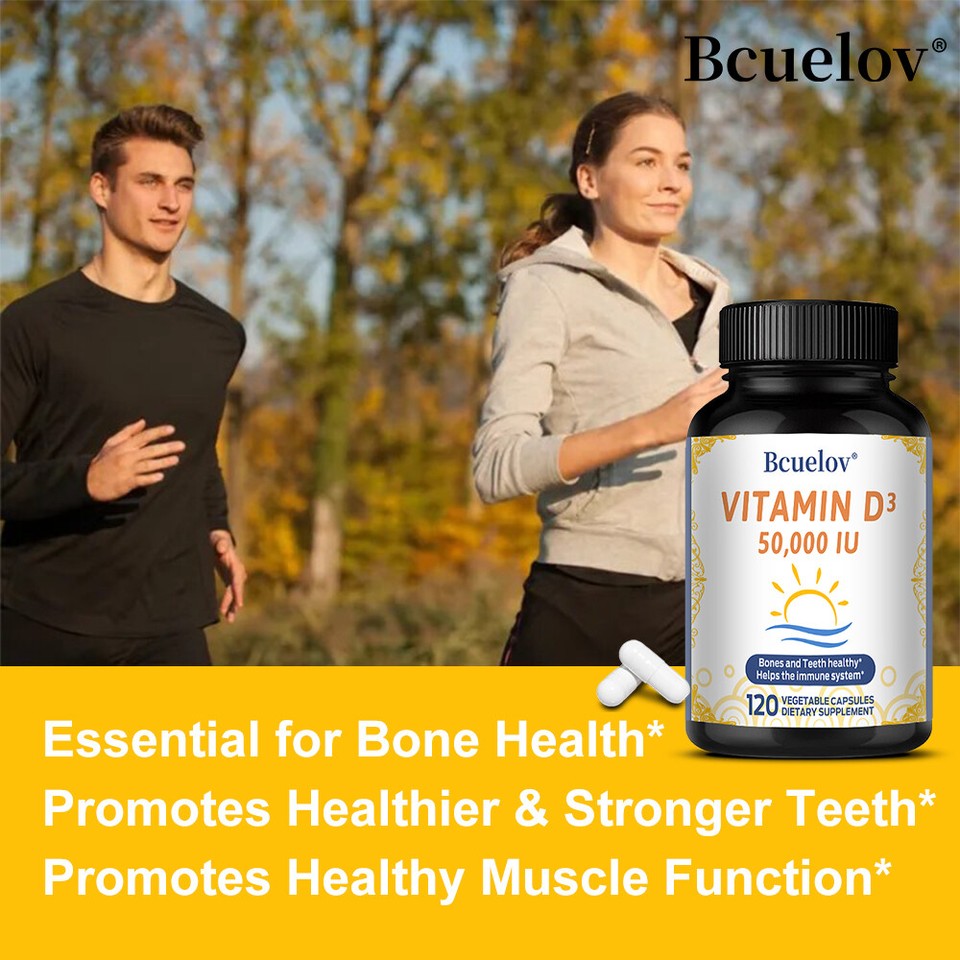 Vitamin D3 120 Capsules Extra Strength D3 Supplements with 50000 IU US ...