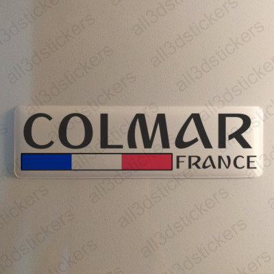 Colmar France Autocollant 120x30mm Drapeau 3D Adhésif Relief Autocollants | eBay
