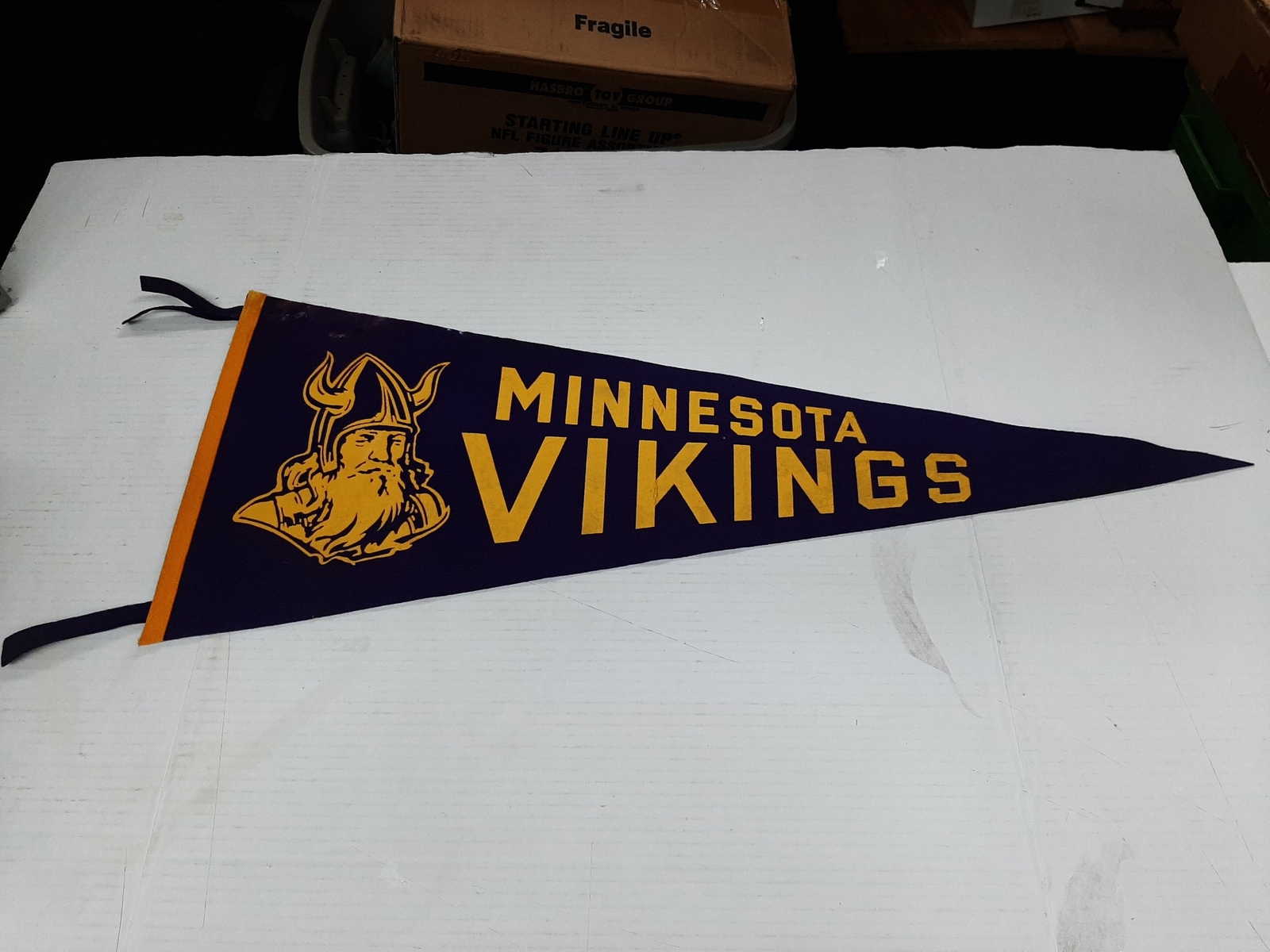Vintage HTF 1960s Minnesota Vikings Felt Football Pennant 29" Full Size ...