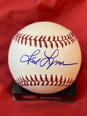 FRED LYNN AUTOGRAPHED SIGNED MAJOR LEAGUE BASEBALL OML BOSTON RED SOX ...