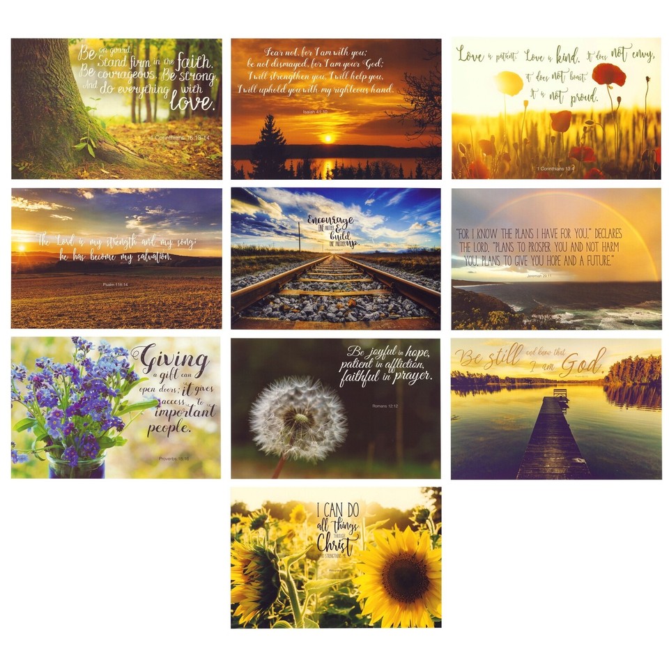 40 Pack Blank 4x6 Bible Verse Postcards, Inspirational Quotes from ...
