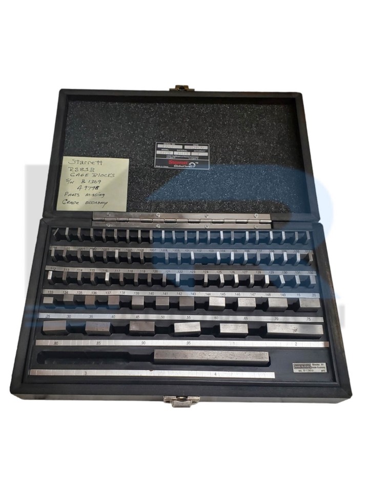 Starrett RS81B Global Series Gage Block Set Steel .05-4" (77PCS) *READ ...