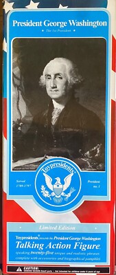 Toy Presidents Talking Action Figure President George Washington New In ...