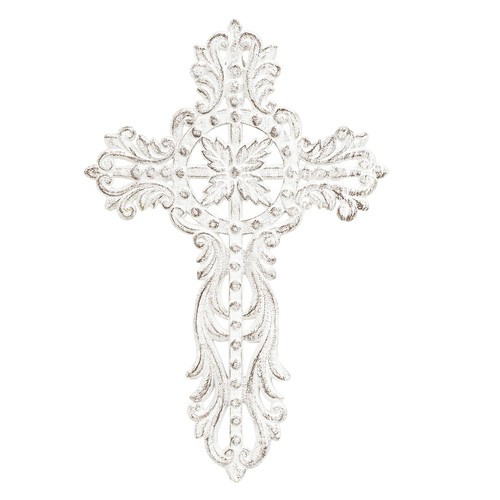 Cast Iron Cross Wall Decor, Pretty & Ornate Metal Cross Wall Art ...