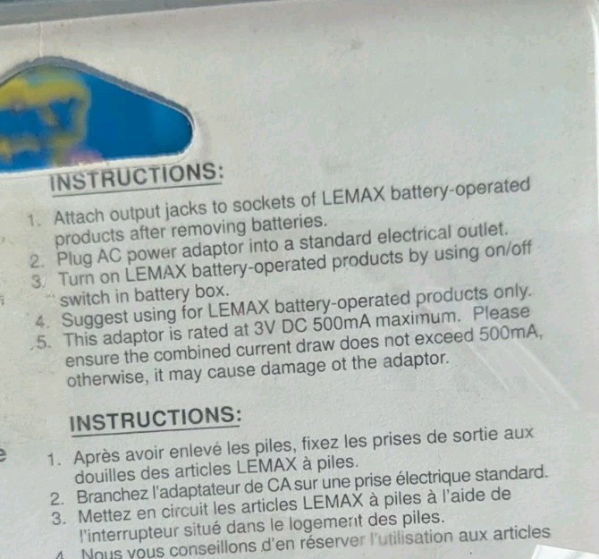 Lemax UK Power Adapter 3 Outputs VGC | LEMAX Village Collection UK PLUG ...
