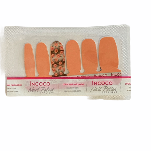 Incoco Nail Polish Strips VINTAGE BLOOMS Retired Orange Peach Roses | eBay