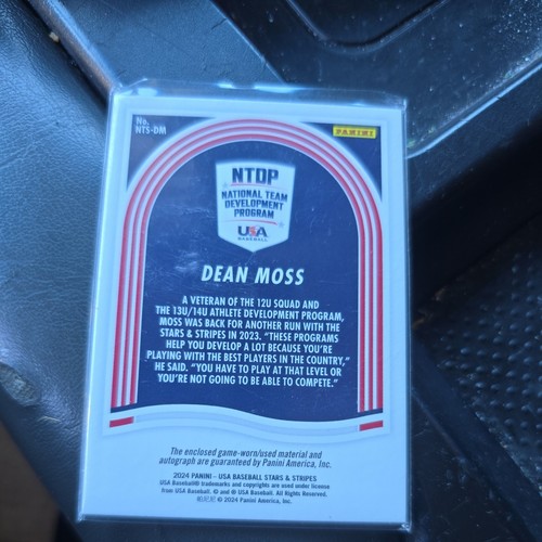 2024 usa baseball stars and stripes Dean Moss Patch Auto | eBay