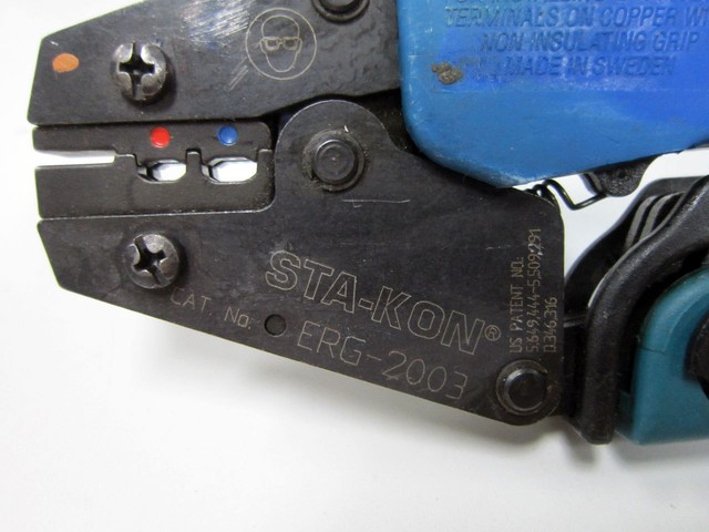 T&b Thomas & Betts Sta-kon Sta Kon Erg-2003 Full Rachet Hand Crimp Tool ...