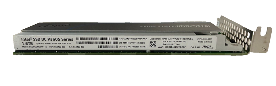 SSDPEDME016T4S INTEL 1.6TB DC P3605 SSD Series PCIe NVME 7090698 98-100 ...