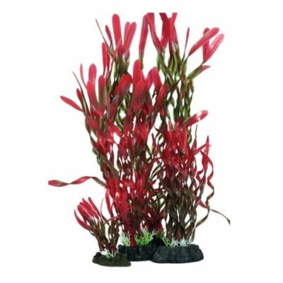 Artificial Aquarium Plant Red Green Corkscrew Vallisneria Plastic Fish ...