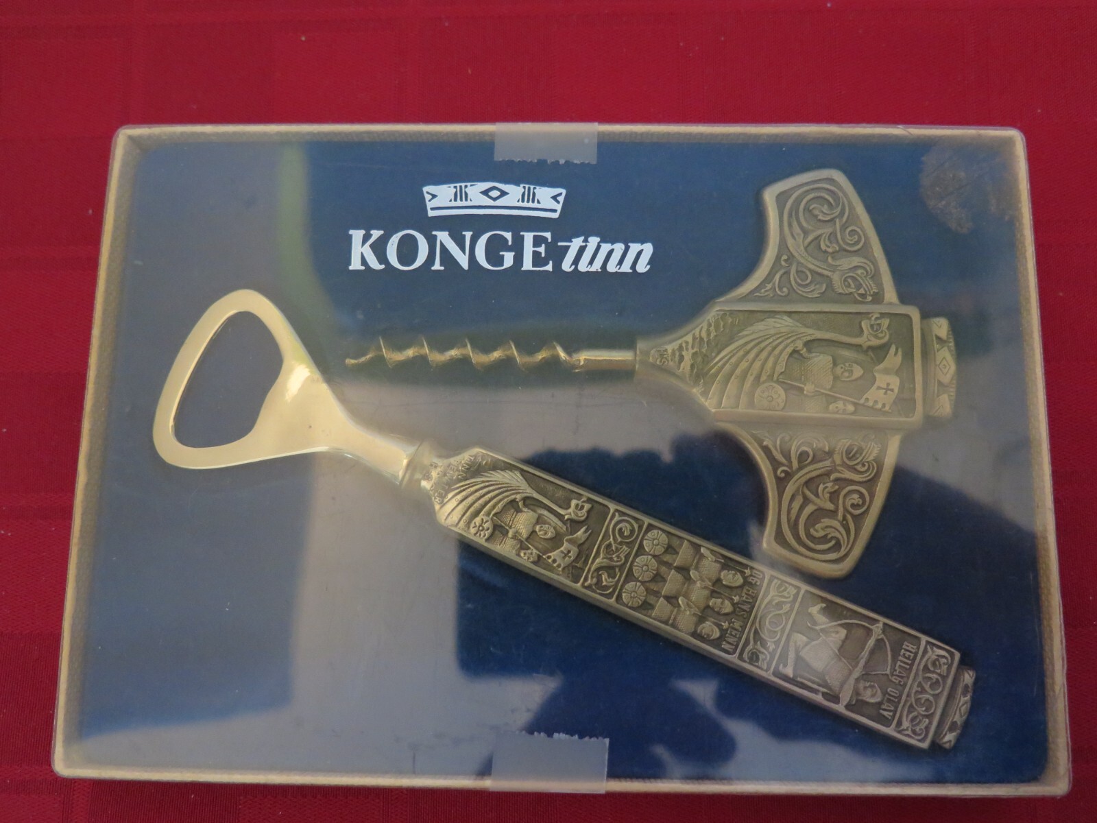Konge tinn Norwegian Pewter Gavesett 361 Corkscrew & Opener in Original ...