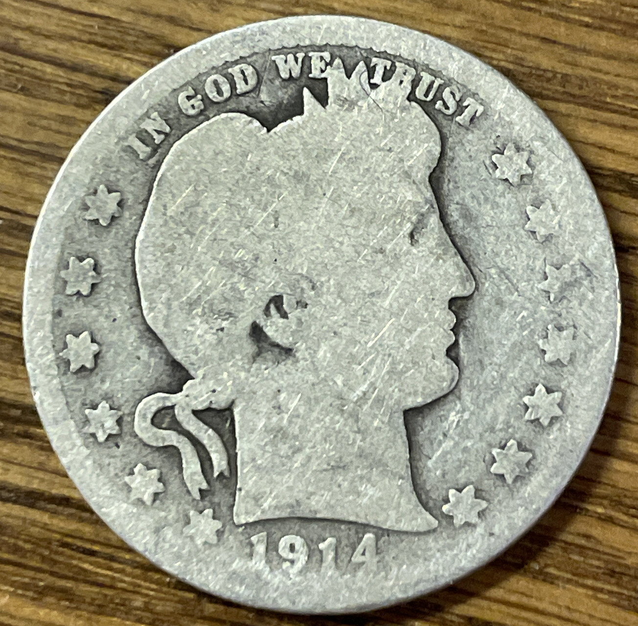 1914 D Barber 90% Silver Quarter | eBay