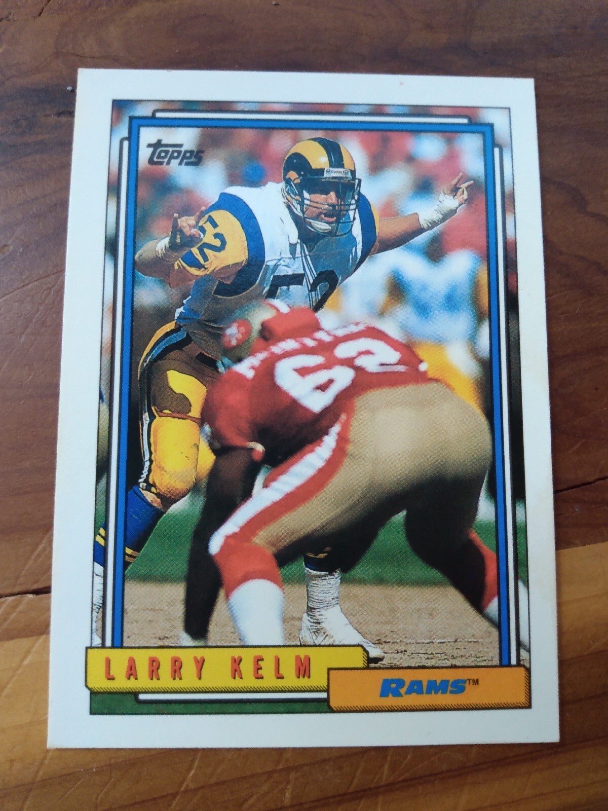 Larry Kelm - Los Angeles Rams ILB - Topps NFL 1992 Card #4 | eBay