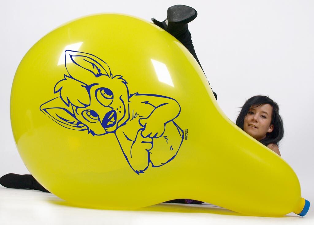 1x Big Cattex **LONGNECK** 32-36 inch *Furry print* looner big latex ...