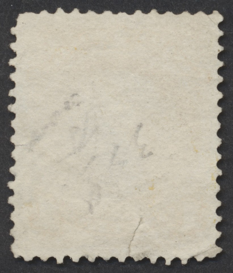 Canada #23 1c Large Queen Yellow Orange VF Centering LL Corner Crease ...