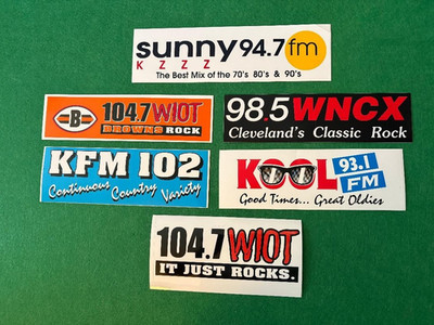 Radio station bumper stickers early 1980s lot of 6 vintage stickers | eBay