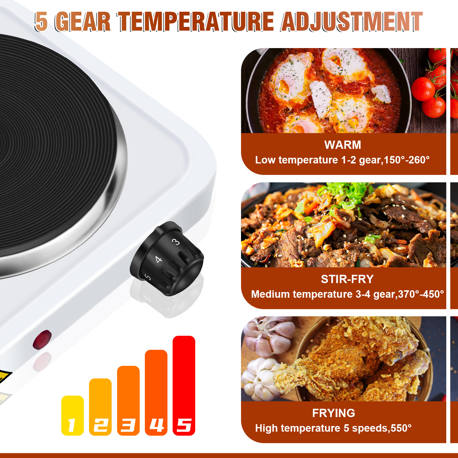 2000W Hot Plate Electric Cooker Hob Camping Stove Indoor Outdoor ...