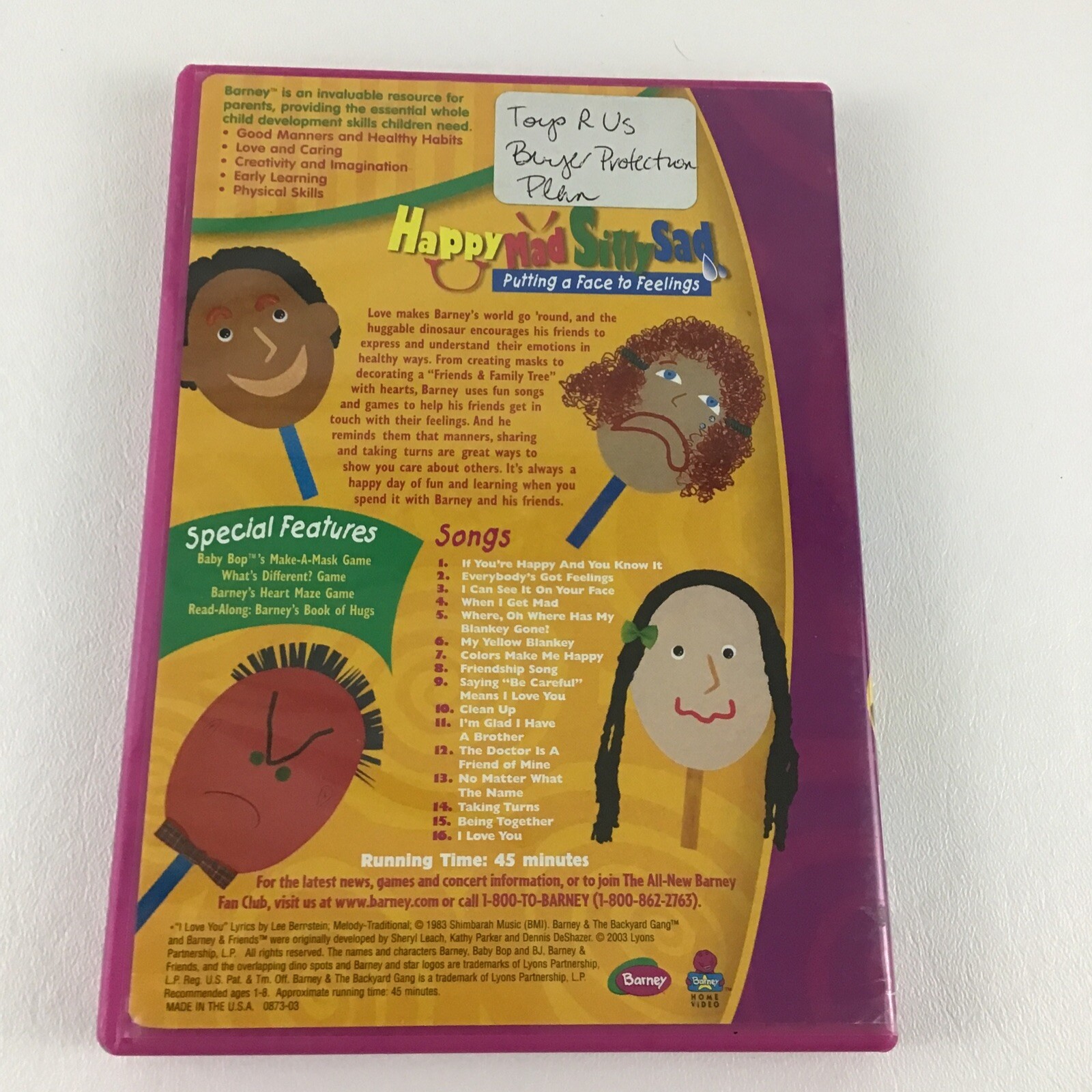 Barney & Friends DVD Happy Mad Silly Sad | Grelly USA