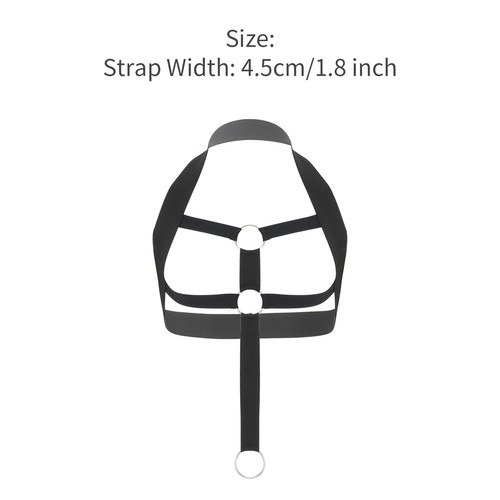 Men Harness Chest Strap with O-ring Backless Show Muscles Performance ...