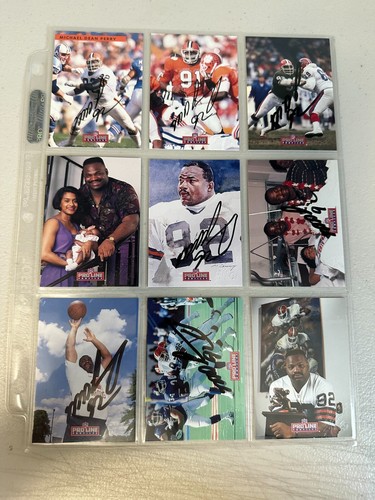 Michael Dean Perry 1992 Pro Line Profiles Autograph Complete 9 Card ...