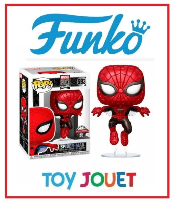 FUNKO POP 593 SPIDER-MAN METALLIC "FIRST APPEARANCE" MARVEL 80 YEARS ...