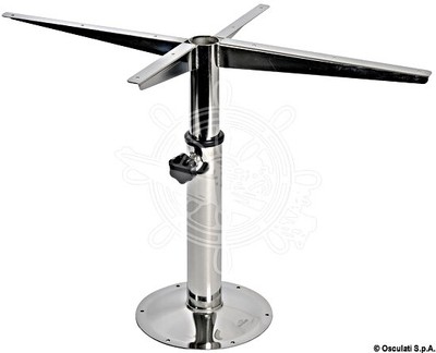 Osculati Mirror Polished Stainless Steel Swiveling Telescopic Table ...